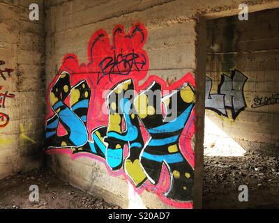Graffiti abandoned building Stock Photo - Alamy