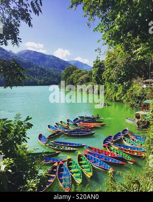 Lake Fewa, Pokhara, Nepal Stock Photo - Alamy