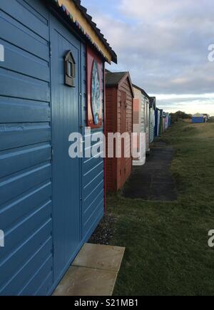 Hopeman Beach Huts Stock Photo - Alamy