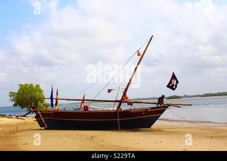 Pirate marooned on a beach Stock Photo - Alamy