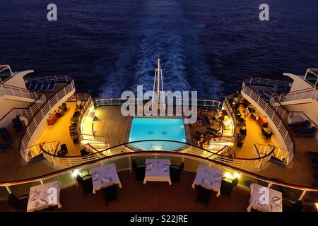 Azura swimming pool at night Stock Photo - Alamy