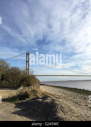The Humber Bridge from Hessle Foreshore Stock Photo - Alamy