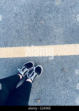 Don't cross the line Stock Photo - Alamy