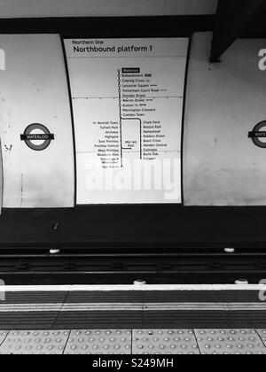 London Underground Northern Line map showing the new extension to ...