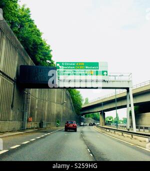 sign for the south circular, or A205, road in east sheen, london ...