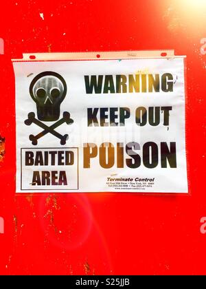 A warning sign for rat poison Stock Photo: 1499714 - Alamy