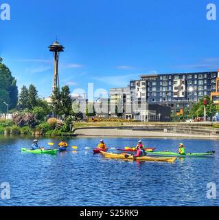 Space needle on a clear sunny day Stock Photo - Alamy