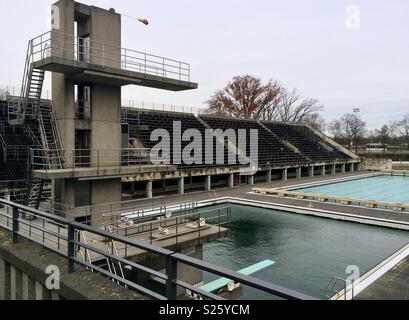 Olympic Stadium, OlympiaStadion swimming pool & diving platform at the ...