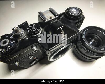 Zenit EM Olympic Edition 35mm film camera Stock Photo - Alamy