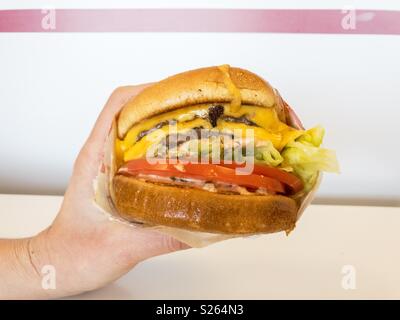 In-N-Out Burger Animal Style Fries and a Double-Double Burger, United ...