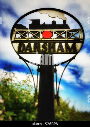 Darsham village sign, Suffolk, England Stock Photo - Alamy
