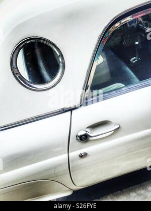 Detail of a 1956 Ford Thunderbird, used as street dressing in the ...