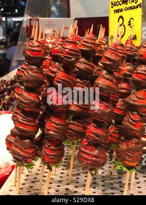 Sweets And Desserts - Tasty Strawberries Covered With Chocolate Of ...
