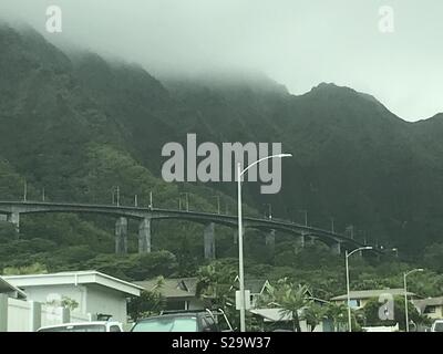 H3 freeway Oahu Hawaii Stock Photo - Alamy