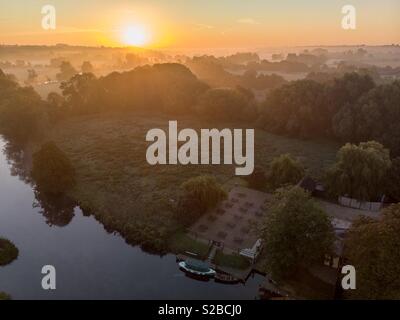Boathouse on the River Stour, Suffolk, designed by Raymond Erith for ...