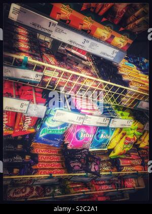 Sweets at Supermarket checkout queue Stock Photo - Alamy