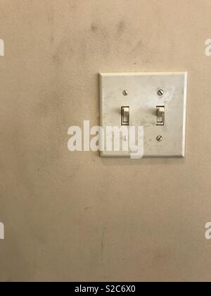 Dirty light switch Stock Photo - Alamy