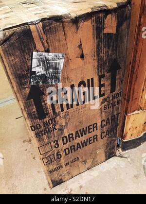 Beat up Cardboard Box Stock Photo - Alamy