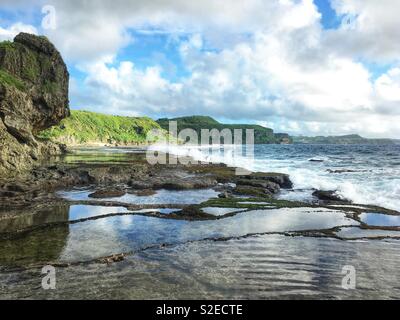 Wave of the Pacific Ocean, Tagachang Bay, Guam Stock Photo - Alamy