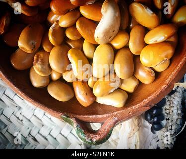 Colored beans in a restaurant in Cholula, Puebla, Mexico Stock Photo ...
