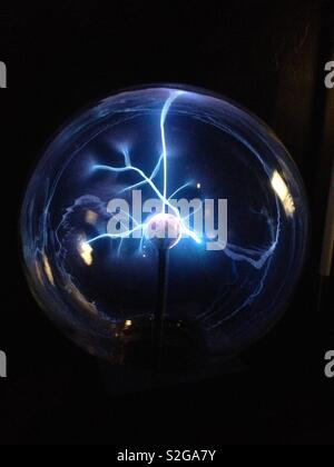 Plasma Static Electricity Glass Ball Stock Photo - Alamy