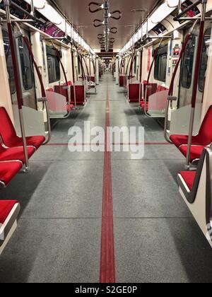 Inside empty subway train ttc toronto Stock Photo - Alamy