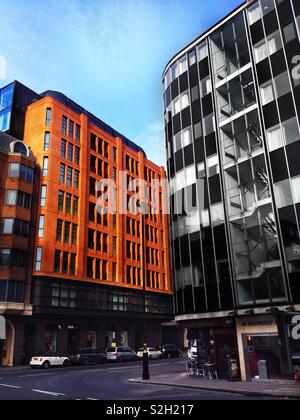 High rise apartments. A colourful modern apartment block in Stock Photo ...