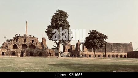 Beautiful Landscape of Feroz shah kotla fort compound in New Delhi ...