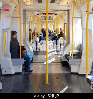 DLR Train carriage interior Stock Photo - Alamy