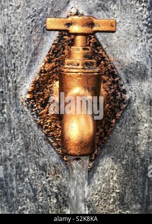 water running out of a tap Stock Photo - Alamy