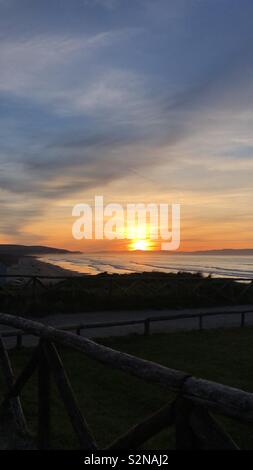 Sunset at Portstewart Stock Photo - Alamy