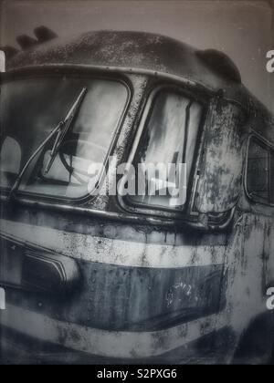 A rusty, abandoned bus Stock Photo - Alamy