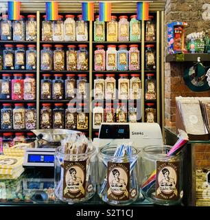 Traditional Irish candies in a colorful candy shop in Dublin Stock ...