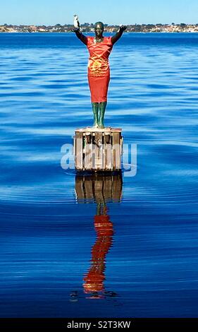 Eliza sculpture in Matilda Bay on the Swan River, Perth, Western ...