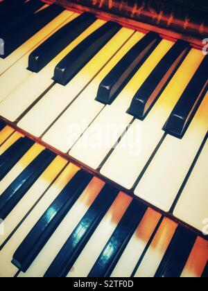 Retro Organ keys Stock Photo - Alamy