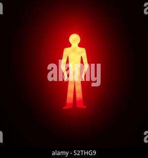 Red man stop don't walk traffic light sign London England UK Stock ...