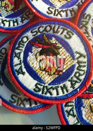 Vintage Alamo scouts shoulder patches from World War II, USA Stock ...