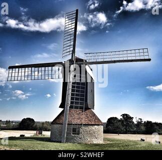 stevington windmill in summer Stock Photo - Alamy