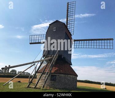 stevington windmill in summer Stock Photo - Alamy