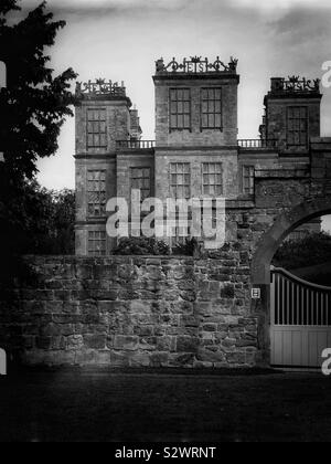 Hardwick Hall, Derbyshire, England. Grade 1 listed Elizabethan country ...