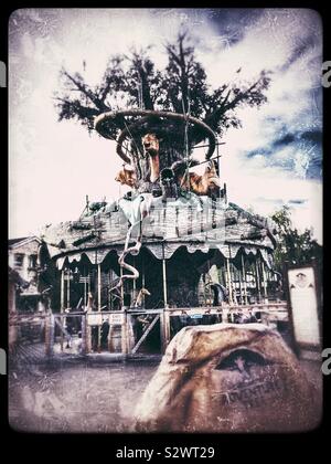 Chessington world of adventures carousel Stock Photo - Alamy