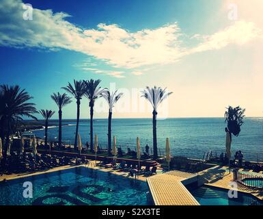 Swimming pool at the Qawra Palace Hotel, Qawra, Malta Stock Photo - Alamy