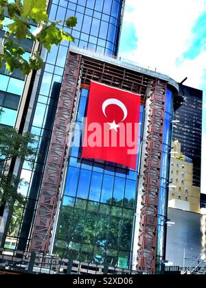 The Turkish flag is displayed at the newly built Turkish Consulate, 821 ...