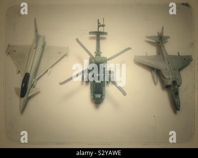 Airfix QuickBuild Euro Fighter and Harrier jump jet models Stock Photo ...