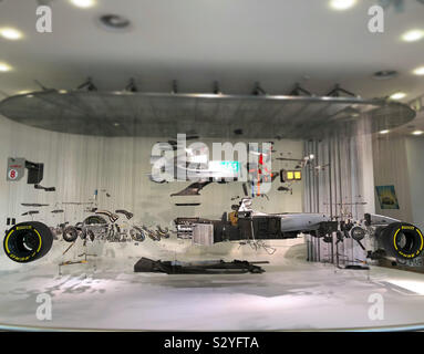 A deconstructed Mercedes F1 car at Mercedes Benz world Stock Photo - Alamy