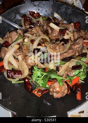 Szechuan lamb Stock Photo - Alamy