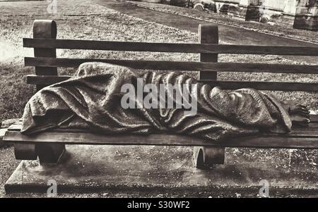 Homeless Jesus Sculpture by Tim Schmaltz At Dublin Cathedral in Ireland ...