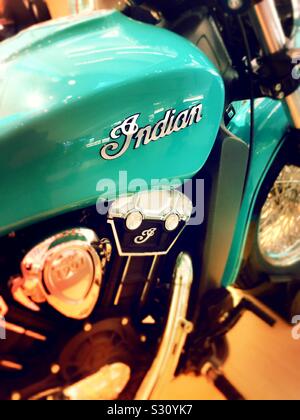 Vintage Tiffany blue Indian motorcycle for sale at Tiffany and Co., NYC ...