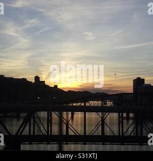 Sunset in Pittsburgh Stock Photo - Alamy