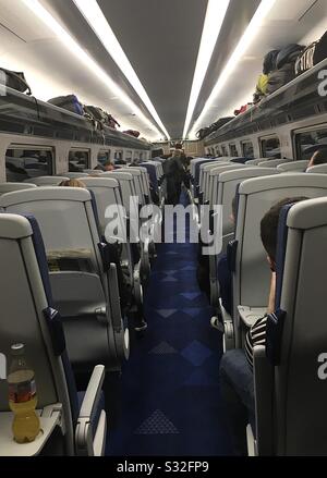 Inside Transpennine Express Train At Manchester Airport England 7-12 ...
